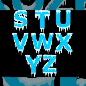 Frozen Ice Letters Font: 3D Alphabet PNG SVG Bundle - Etsy