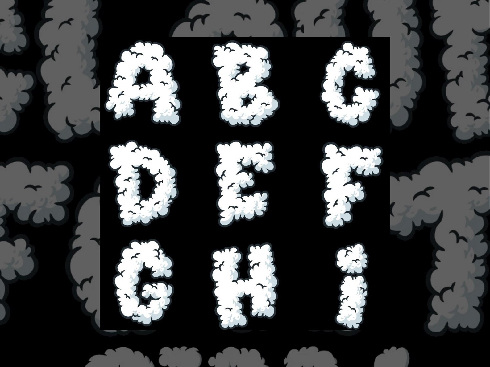 3D Clouds Letters Font PNG SVG, Cloud Letters, 3D Cute Playful Letters ...