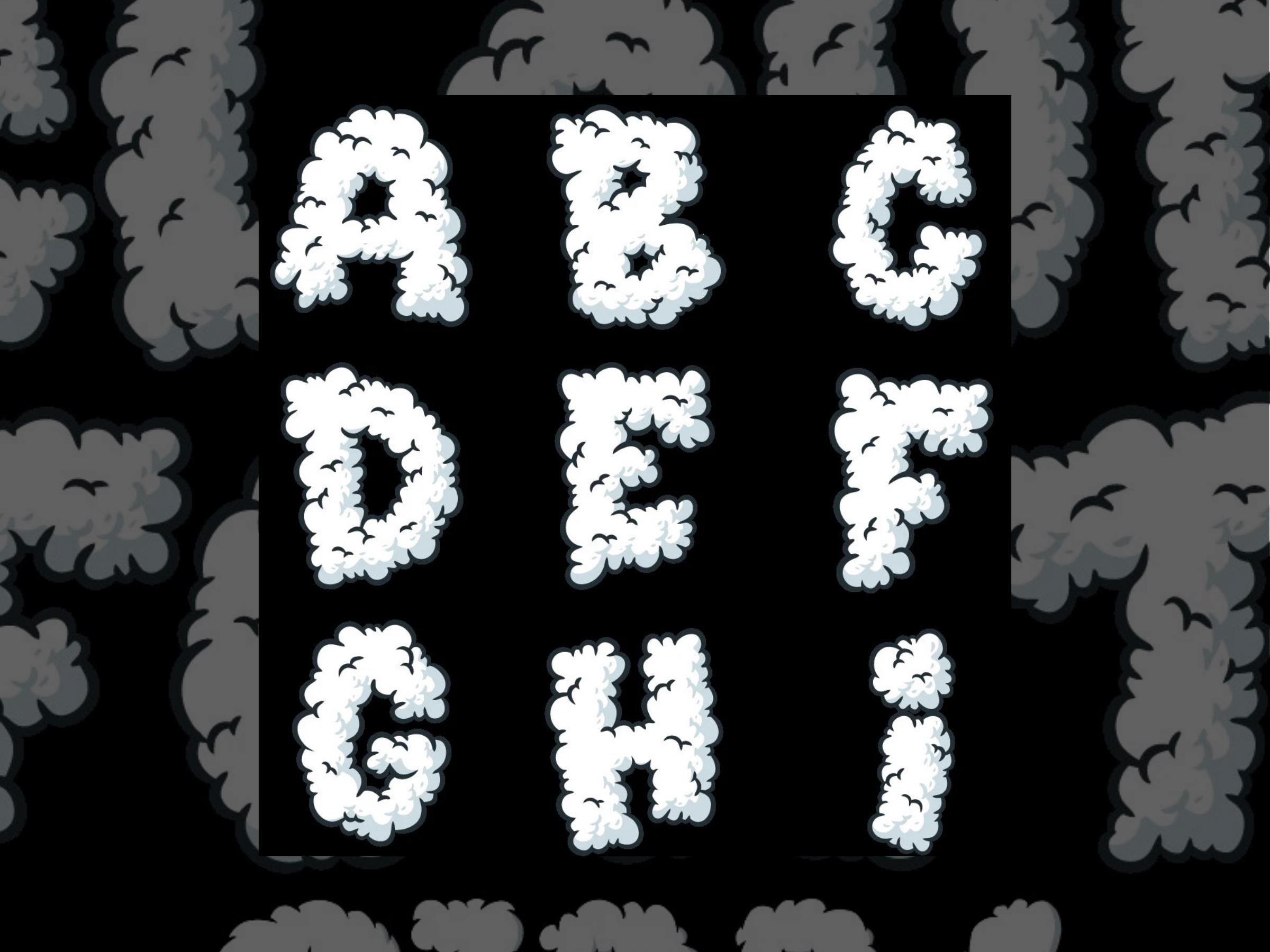 3D Clouds Letters Font PNG SVG, Cloud Letters, 3D Cute Playful Letters ...