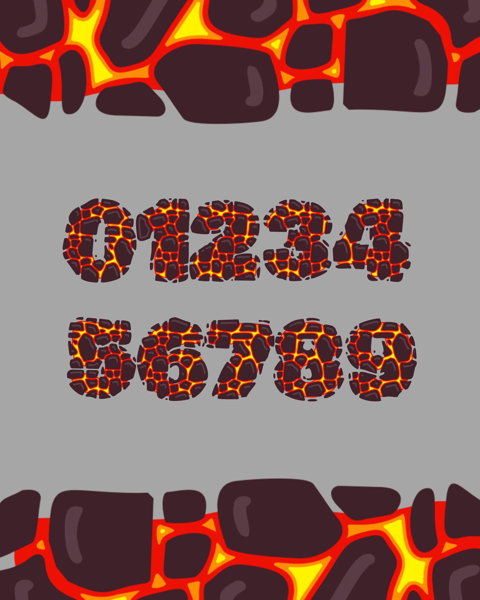 Lava Letters & Numbers PNG SVG | Volcano Font - Etsy