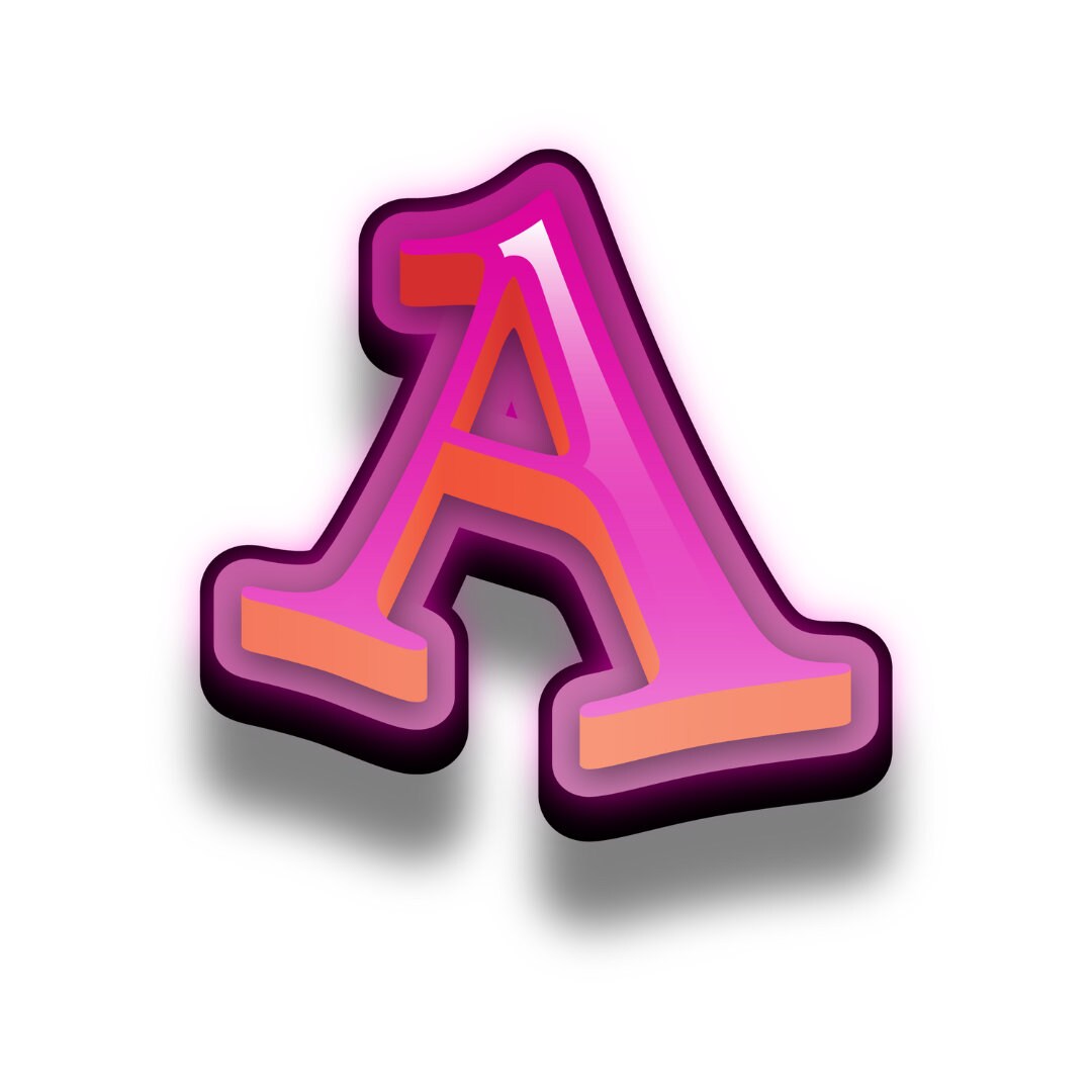 3D Comic Letters SVG, Graffiti Font PNG, Pink Alphabet, Doodle Alphabet ...