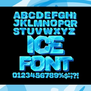 3D Ice Letters Font: Frozen Alphabet PNG SVG (digital Download) - Etsy