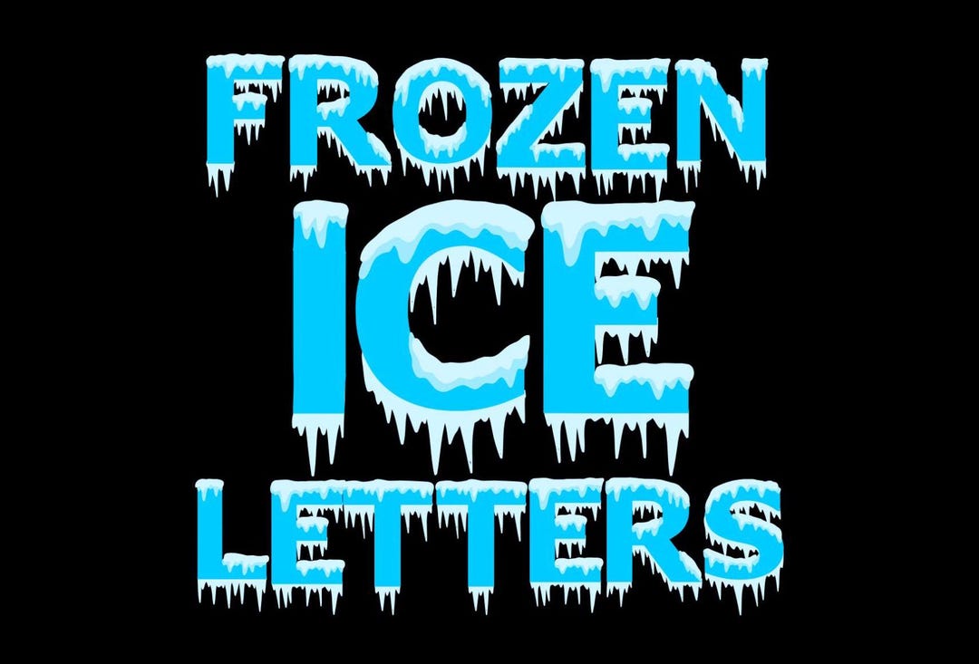 ICE Letters Font PNG SVG, Frozen Alphabet, 3D Frozen Letters Bundle for ...
