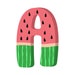 Watermelon Letters Font PNG SVG, Summer Letters, 3D Summer Cute Playful ...