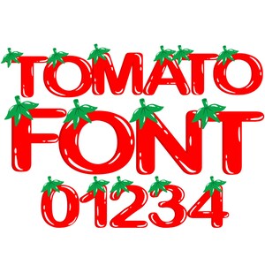 Tomato Letters Font PNG SVG, Vegetable Letters, 3D Cute Playful Letters ...