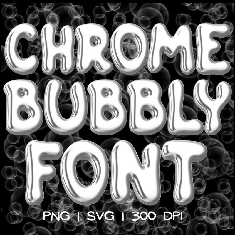 Bubble Letter Font - Etsy