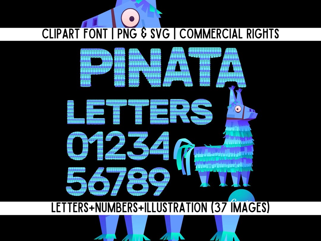 Pinata Font SVG PNG Letters, Cinco De Mayo Font, Doodle Letters ...