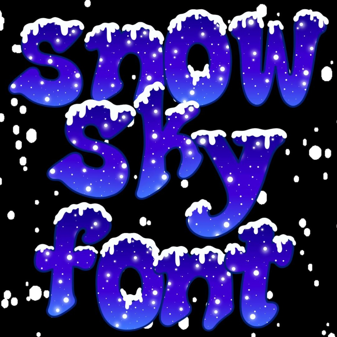 Winter Snow Sky Letters Font PNG SVG, Frozen Alphabet, 3D Frozen ...
