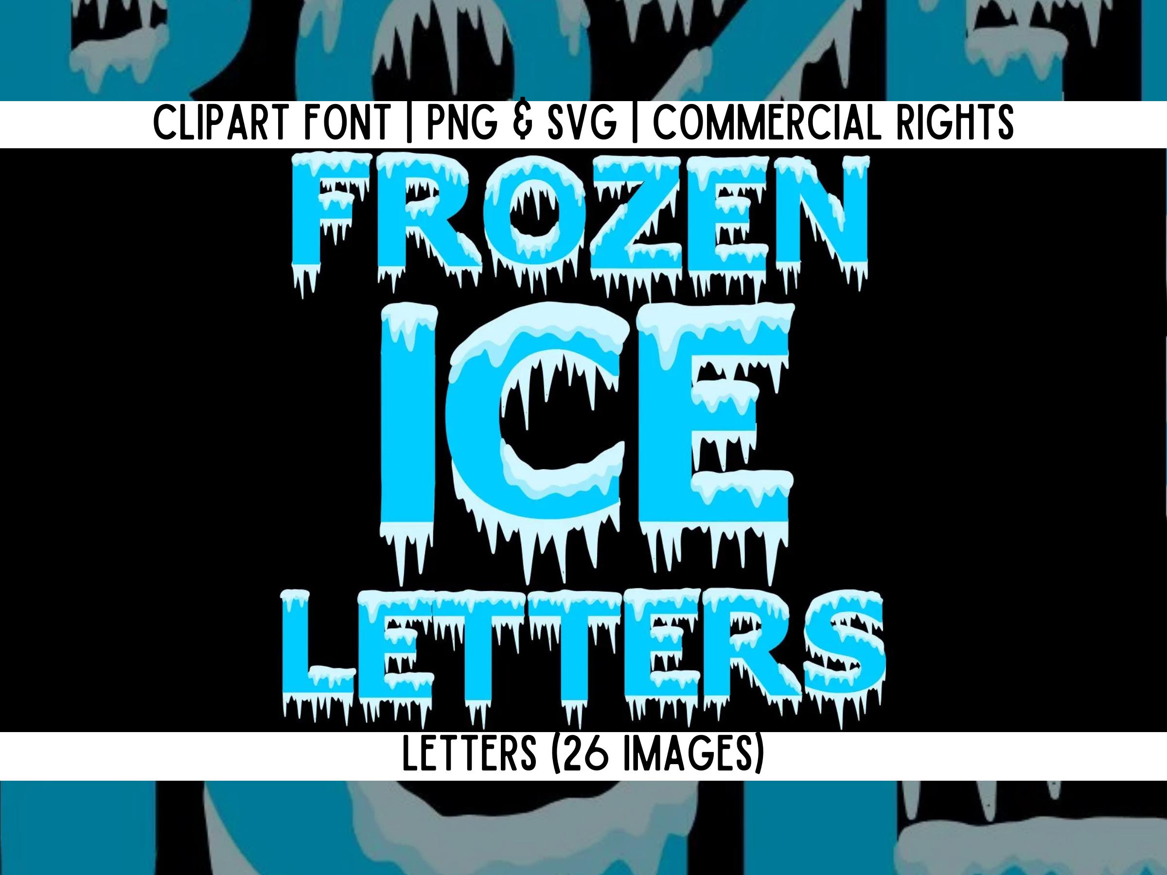 Frozen Ice Letters Font: 3D Alphabet PNG SVG Bundle - Etsy