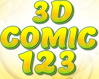 Comic Letters PNG JPG Instant Download, Comic Numbers, Letters ...