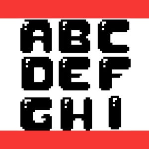 Pixel Font SVG PNG: Retro Game Alphabet (digital Download) - Etsy