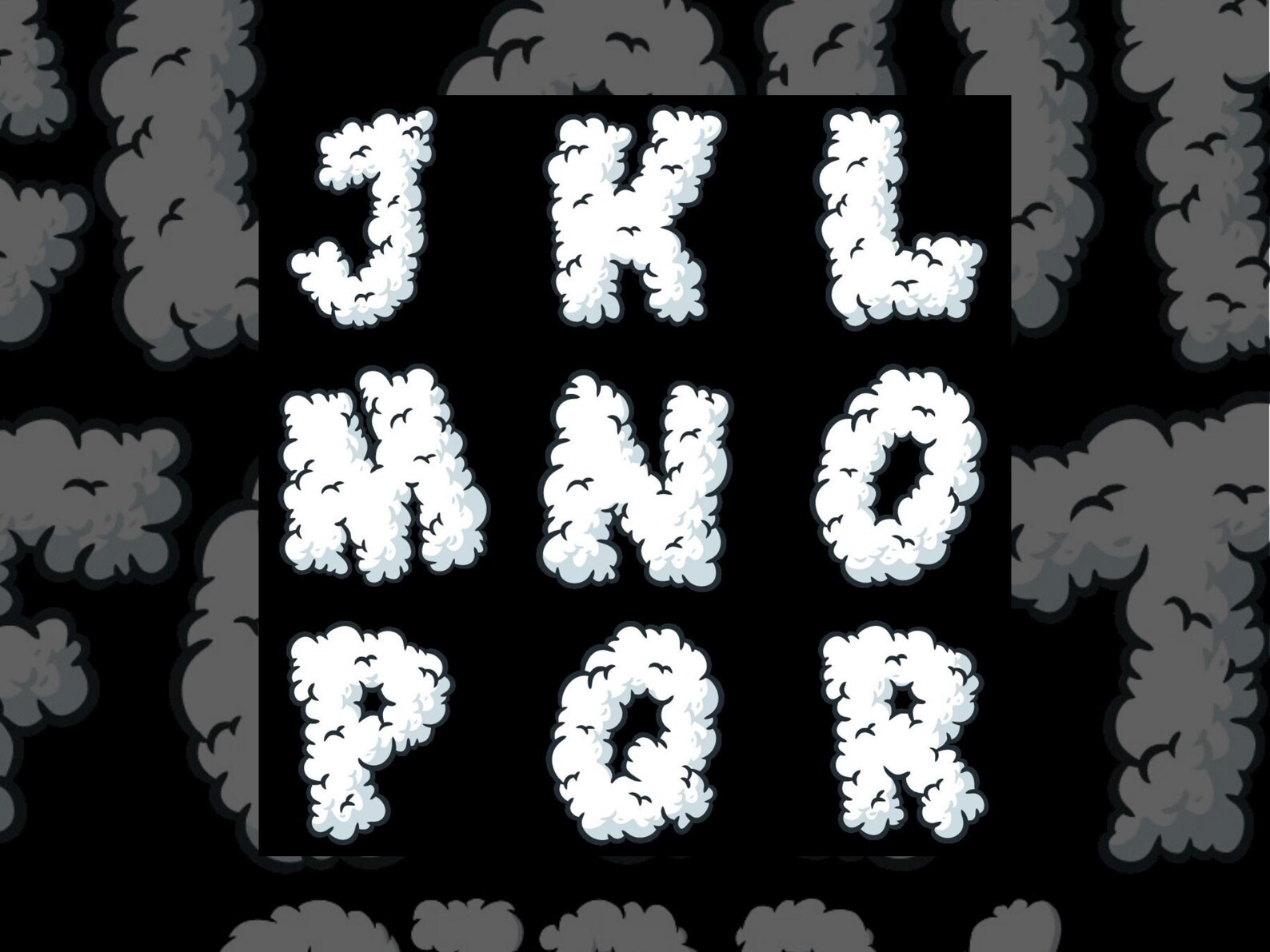 3D Clouds Letters Font PNG SVG, Cloud Letters, 3D Cute Playful Letters ...