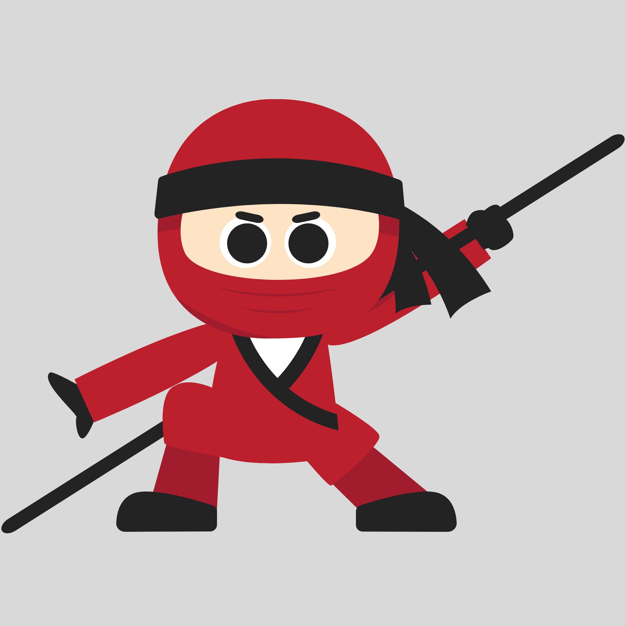 Cute Ninja Clipart 13 PNG SVG Colorful, Samurai, Illustrations, Instant ...