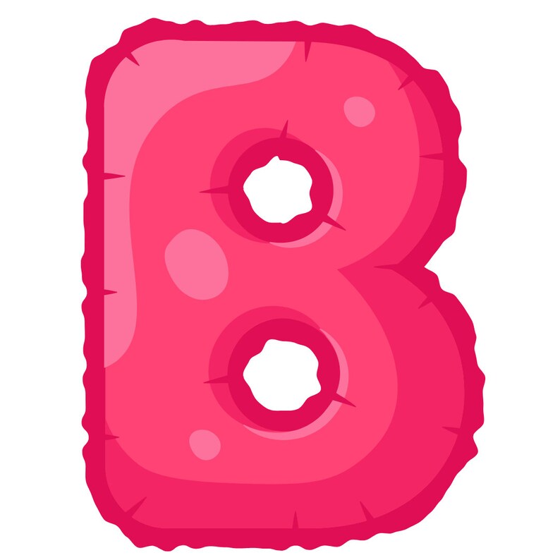 3D Bubble Letters Pink Font PNG SVG, Hot Pink Bubbly Letter, Summer ...