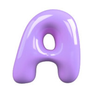 3D Bubble Letters Purple Font PNG SVG, Purple Bubbly Letter, Summer ...