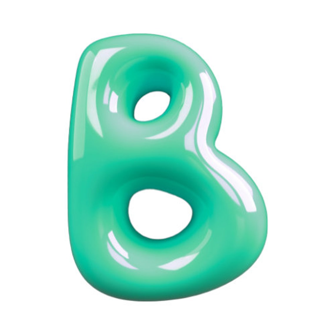 3D Bubble Letters Green Font PNG SVG, Green Bubbly Letter, Summer Cute ...