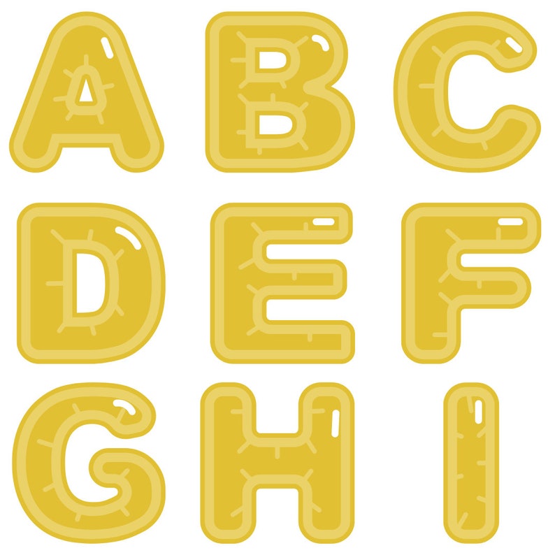 Lemon Font SVG PNG Pack Digital Download for Crafters, Lemon Letters ...