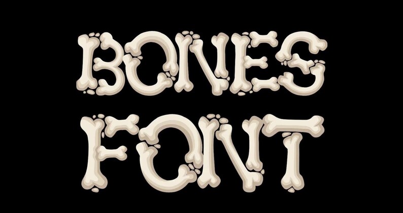 3D Bones Letters Font PNG SVG, Halloween Letters, Spooky Font, Horror ...