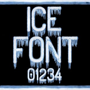 3D Ice Letters Font: PNG SVG Bundle for Cricut, Canva, Adobe - Etsy