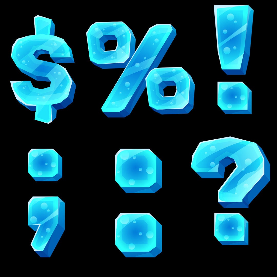 3D ICE Letters Font PNG SVG, Frozen Alphabet, 3D Frozen Letters Bundle ...