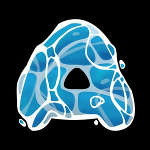 3D Water Letters Font PNG Svg,licuid, 3D Water Letters Bundle for ...