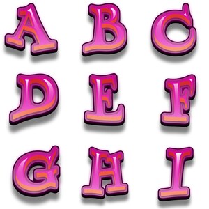 3D Comic Letters SVG, Graffiti Font PNG, Pink Alphabet, Doodle Alphabet ...