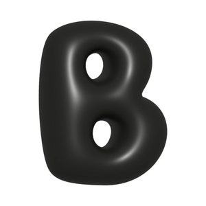 3D Bubble Letters Black Font PNG SVG, Bubble Gum Letters, Summer Cute ...