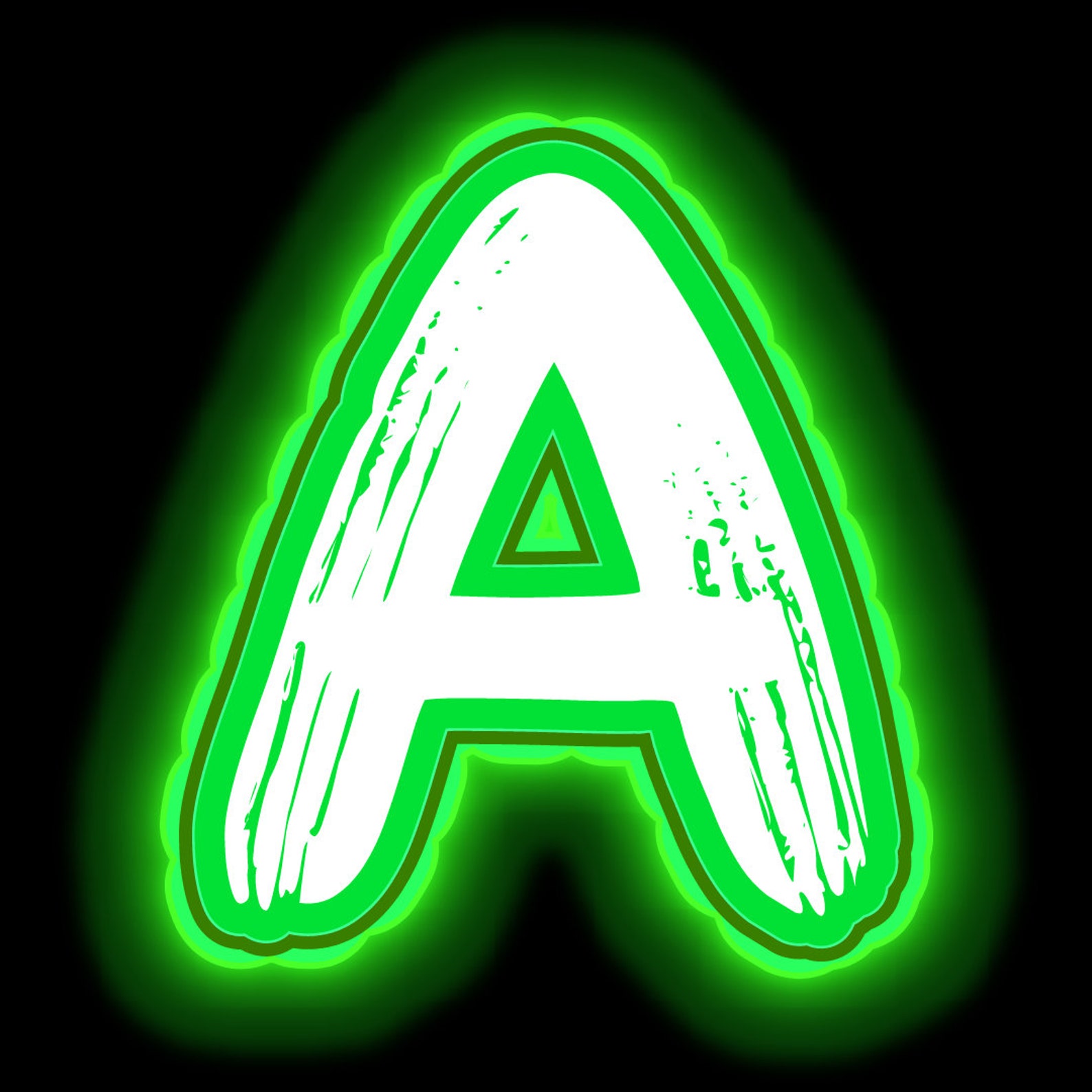 Neon Green Font SVG PNG, Glow Effect Font, Neon Numbers, Green Neon ...