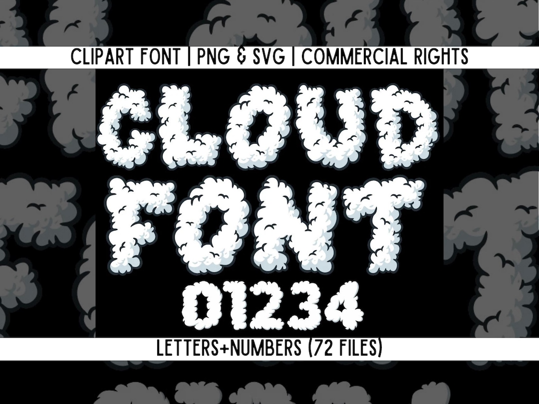 3D Clouds Letters Font PNG SVG, Cloud Letters, 3D Cute Playful Letters ...