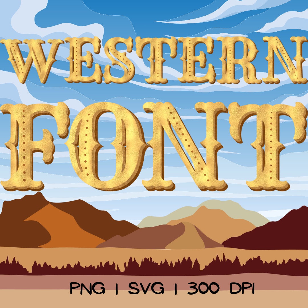 3D Western Font Letters SVG PNG, Retro Alphabet, Vintage Letters, Old ...