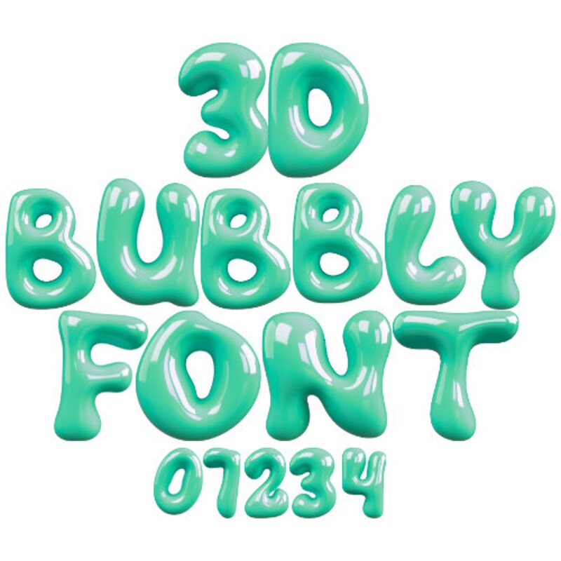 Bubble Letter Font - Etsy
