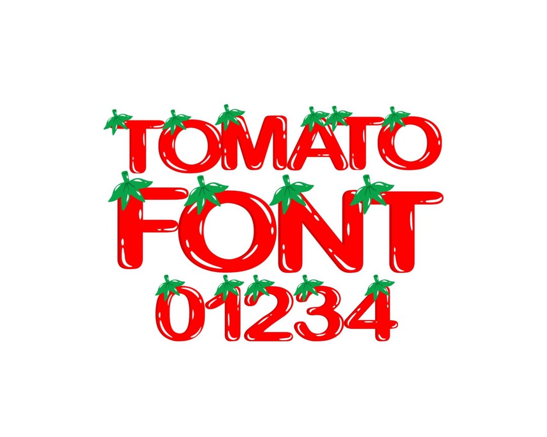 Tomato Letters Font PNG SVG, Vegetable Letters, 3D Cute Playful Letters ...