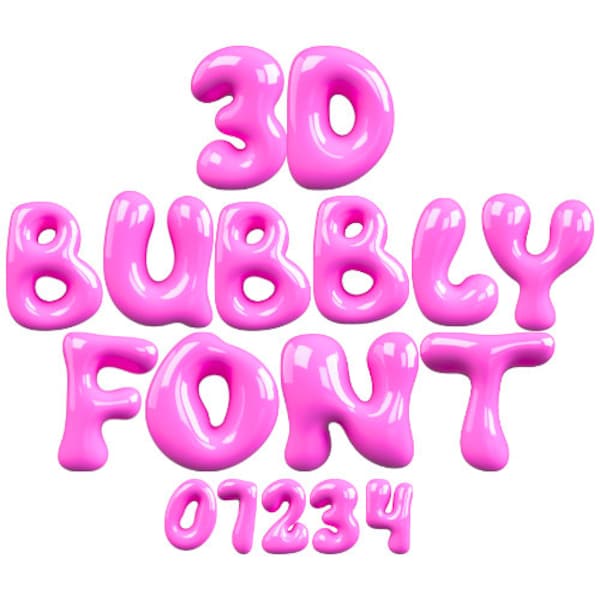 Bubble Letter Font Canva - Etsy