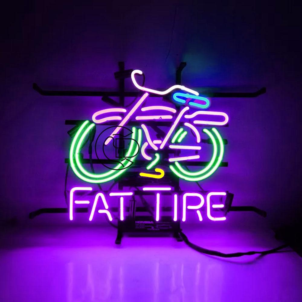 Bicycle Neon Sign Fat Tire Bike Red Vintage Style Bicycle Custom ...