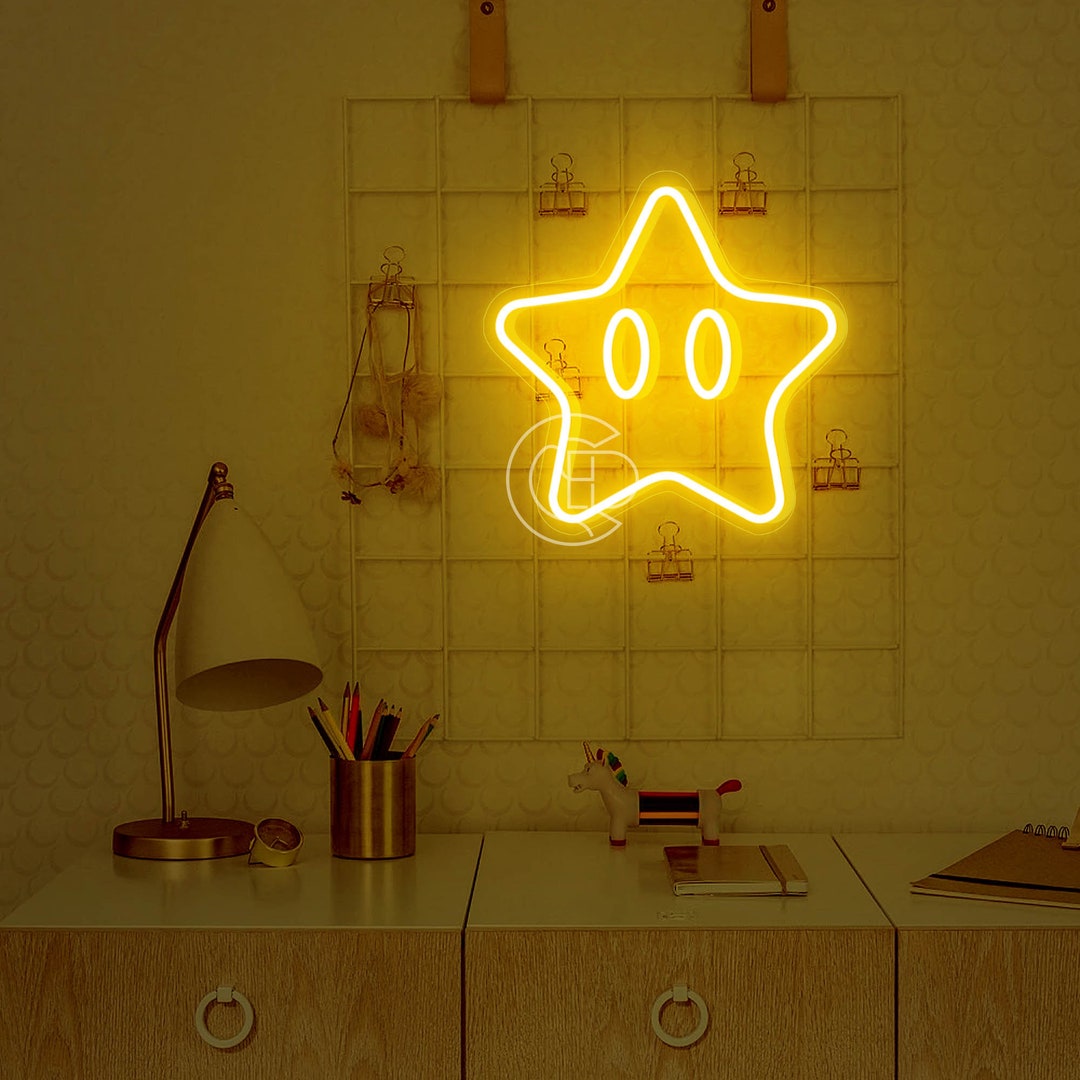 Star Sign Gaming Neon Sign Cartoon Neon Sign Custom Neon Signs for Game ...