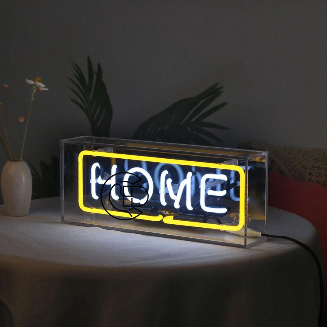 Home Acrylic Light Box Custom Real Glass Neon Sign Light Neon Bar Decor ...