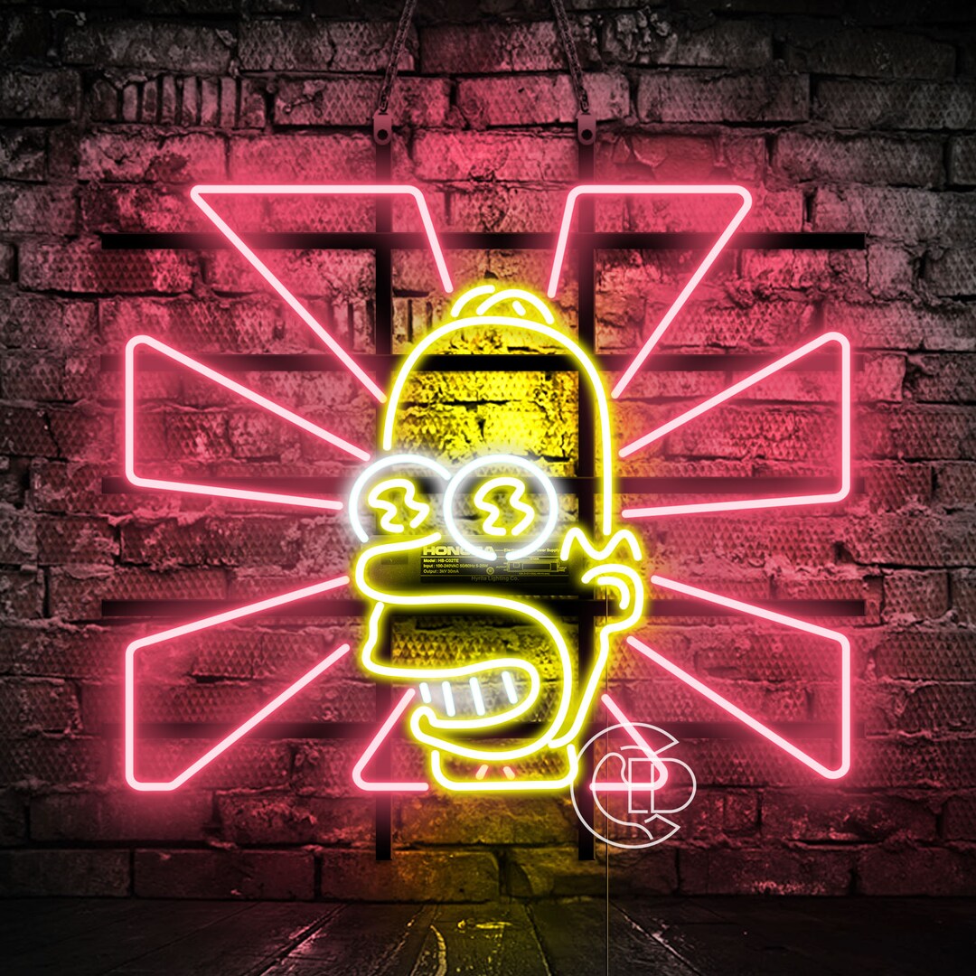 Cartoon Neon Sign the Simpsons Real Glass Neon Sign Personalized Gifts ...