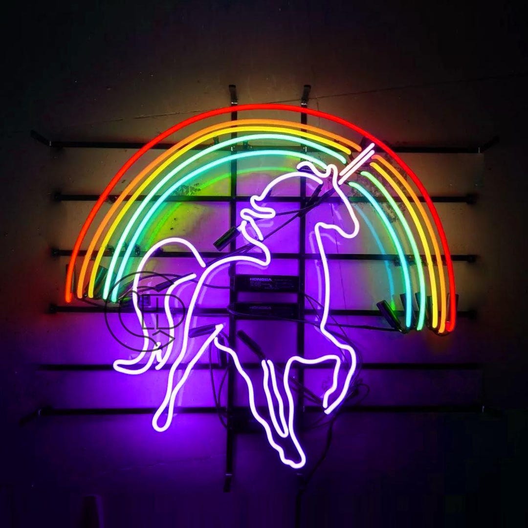 Rainbow Sign Rainbow Unicorn Neon Sign Lamp Light Visual Nightlight ...