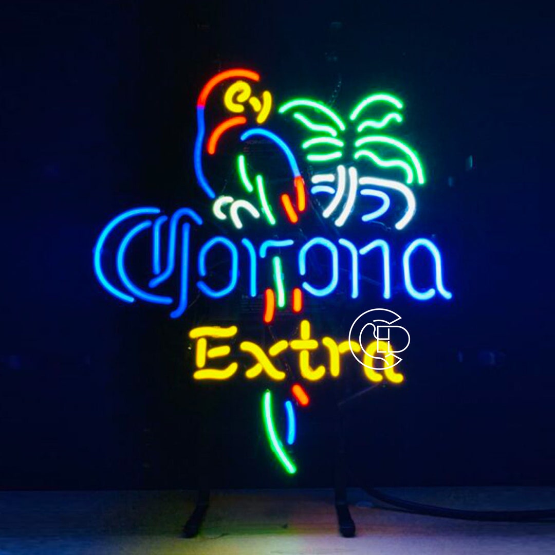 Corona Extra Parrot Signs Custom Handmade Gift Neon Sign Custom Ceon ...