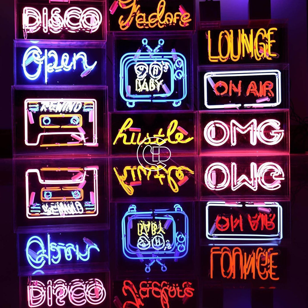 Custom Real Glass Neon Sign Light Box丨letter Neon Sign丨neon Bar Sign丨 ...