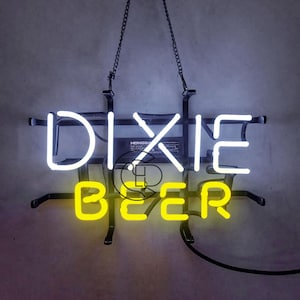 Custom Business Logo Sign Dixie Beer Real Glass Neon Light Sign Lamp ...