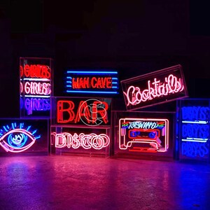 Custom Real Glass Neon Sign Light Box丨letter Neon Sign丨neon Bar Sign丨 ...
