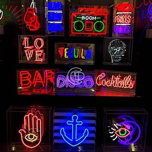 Custom Real Glass Neon Sign Light Box丨letter Neon Sign丨neon Bar Sign丨 ...