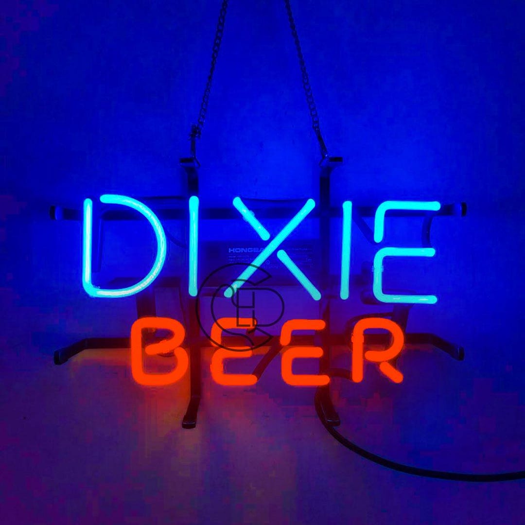 Custom Business Logo Sign Dixie Beer Real Glass Neon Light Sign Lamp ...