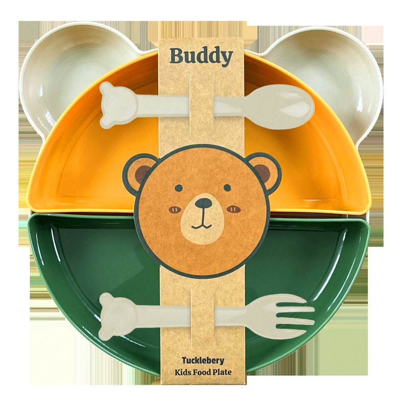 Baby Feeding Plate Set 1 Teddy Bear Plate 4 Bowls Cutlery Dinnerware ...