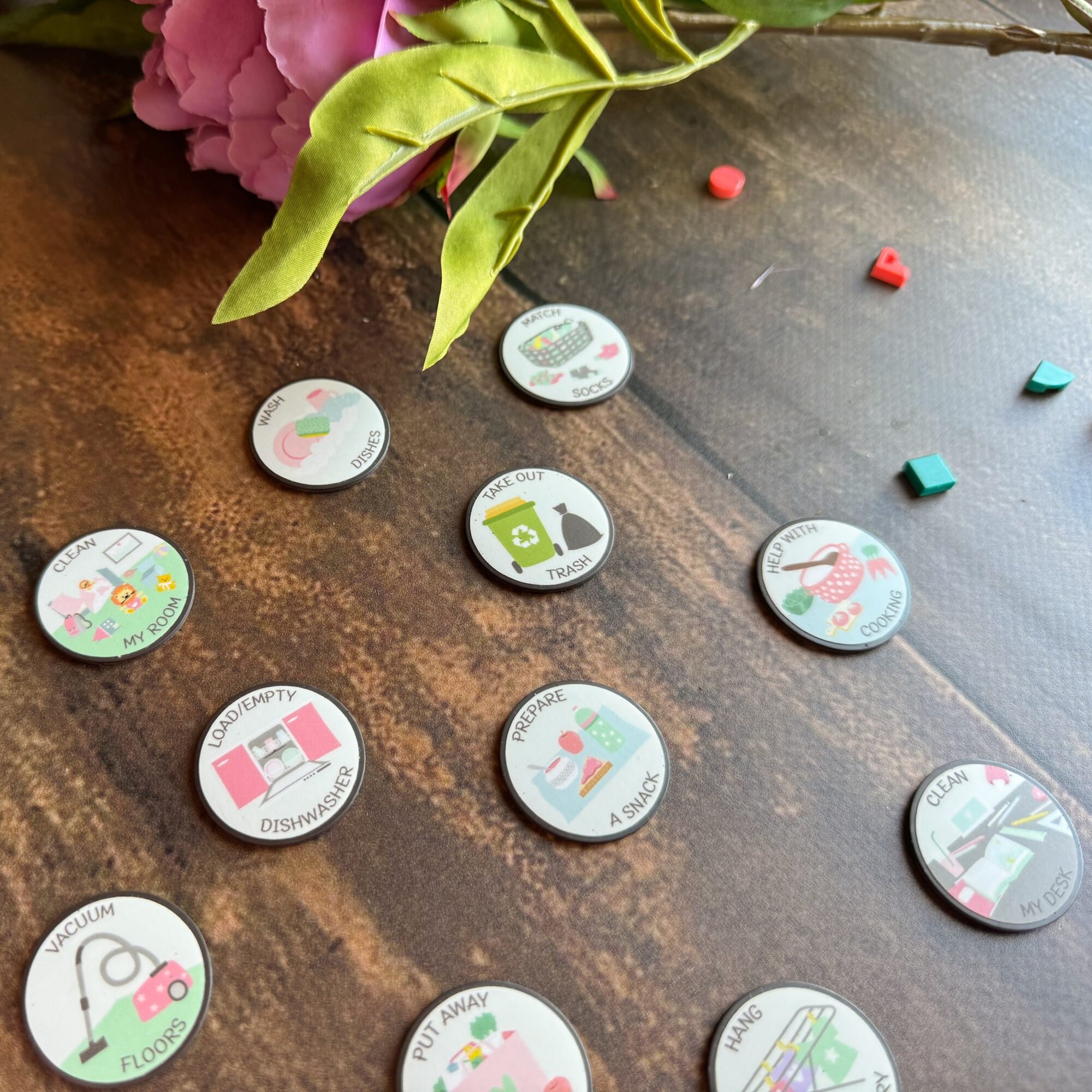 Kids Chores Magnet Set, Schoolchildren Magnets, Montessori ...