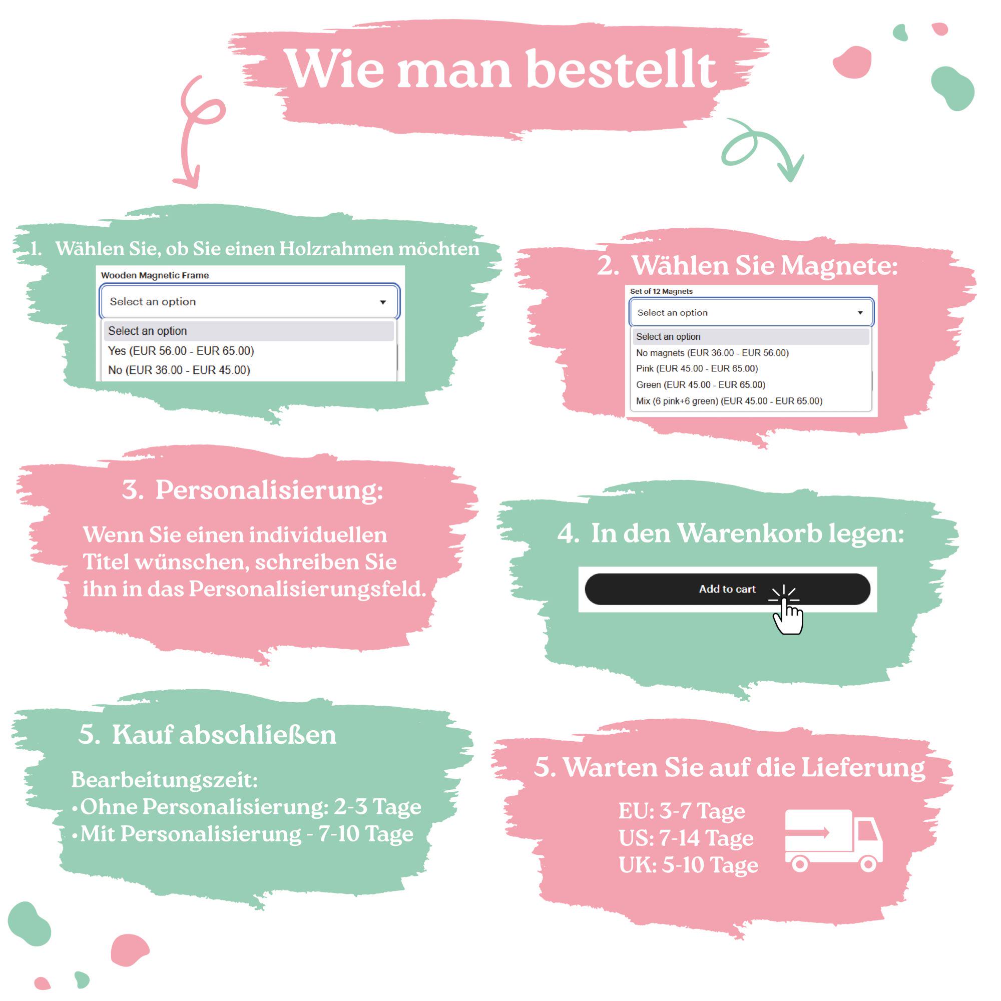 Magnetic Kids Daily Routine, German Version, Montessori, Morning ...