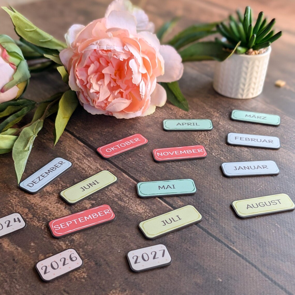 Complete Magnetic Calendar Bundle Set, 12 Months, 0-9 Numbers, 4 Years ...