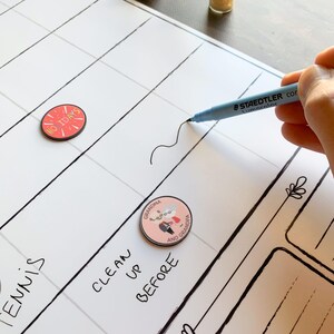 Magnetic, Weekly Family Calendar, Custom, Personalized, With Magnets ...