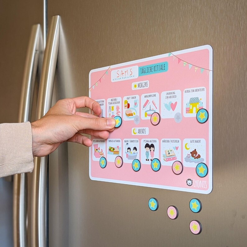 Magnetic Kids Daily Routine, German Version, Montessori, Morning ...